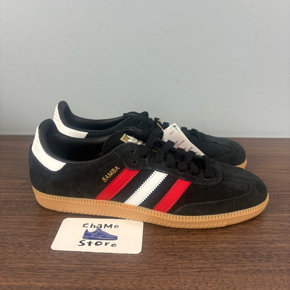 adidas | Shoes | Adidas Samba Og Black White Scarlet Ig824 Mens Sz 8 ...